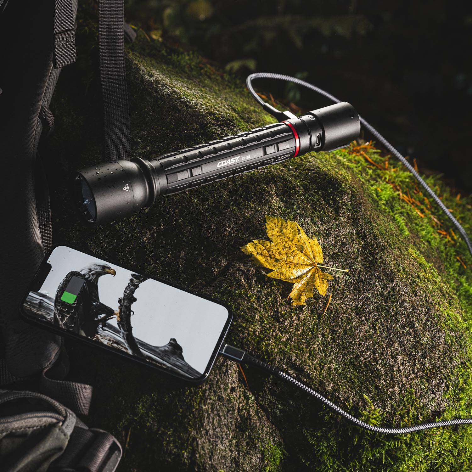 Coast XP14R Rechargeable Power Flashlight | U.S. Patriot