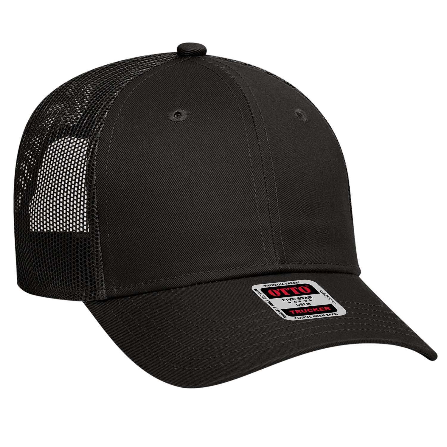 OTTO 6 Panel Low Profile Mesh Back Trucker Hat | US Patriot