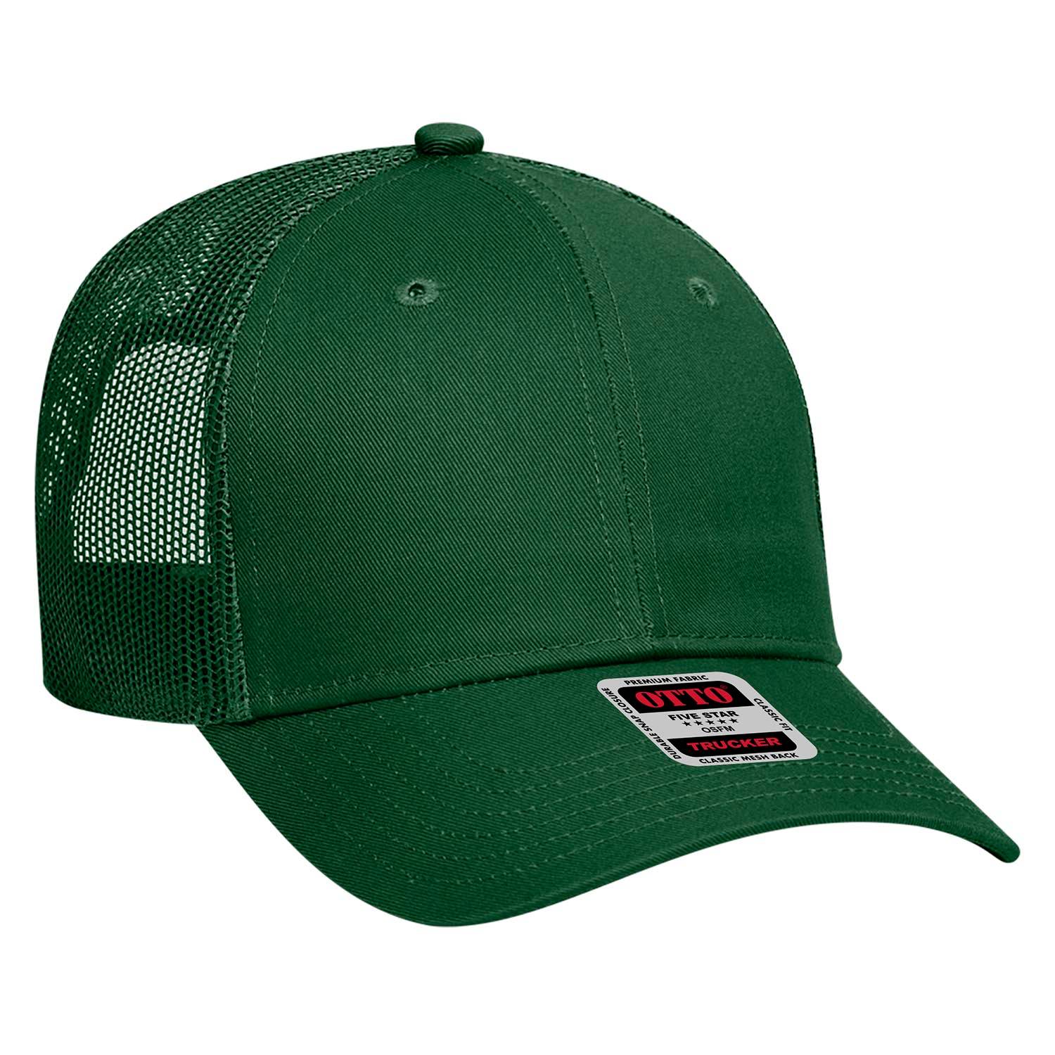 OTTO 6 Panel Low Profile Mesh Back Trucker Hat | US Patriot