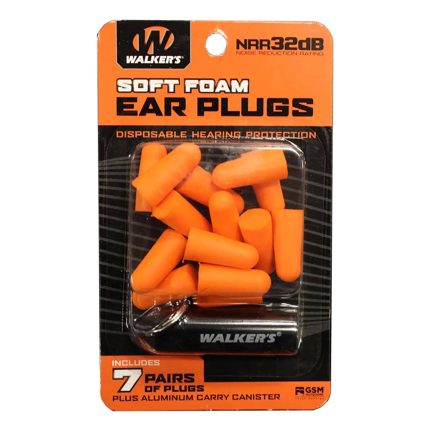 Walker's Foam Plugs Aluminum Carry Canister | | U.S. Patriot