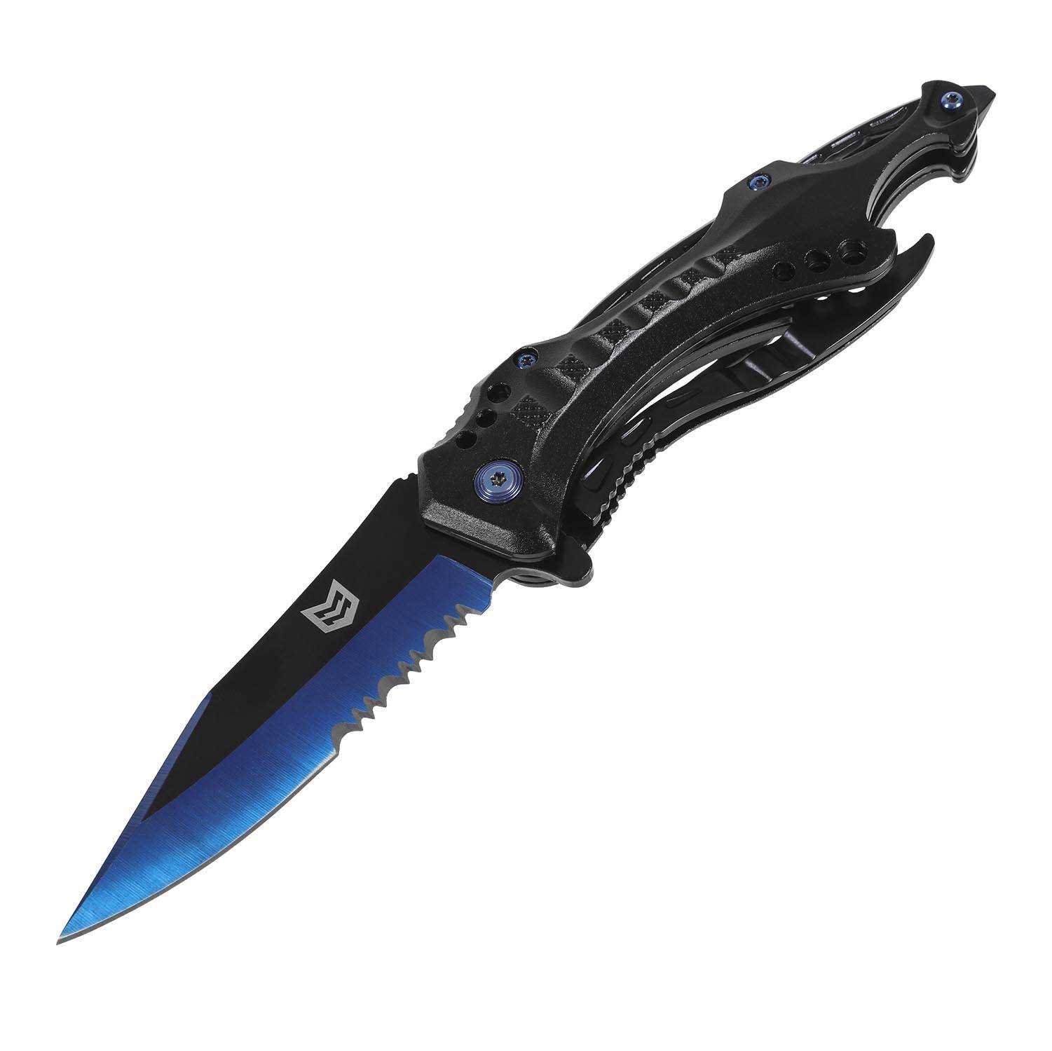 Mission Made Raptor Knife, Black & Blue | U.S. Patriot