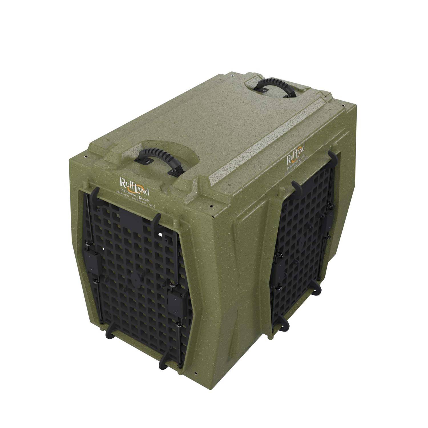 Ruff Land Kennels Intermediate Kennel, Double Door, Front an