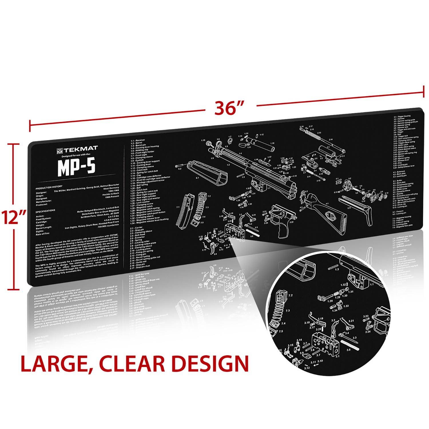 TekMat Heckler Koch MP5 Gun Cleaning Mat 36" | U.S. Patriot