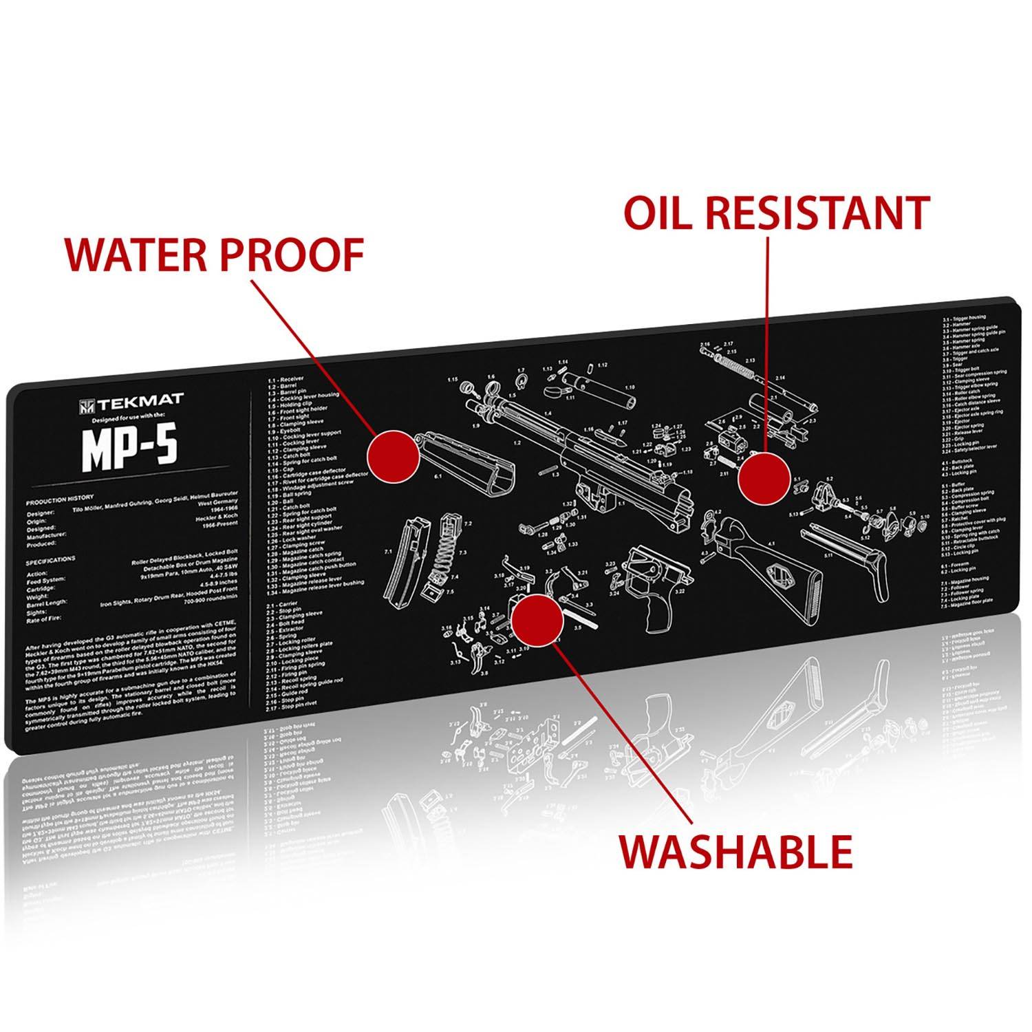 TekMat Heckler Koch MP5 Gun Cleaning Mat 36" | U.S. Patriot