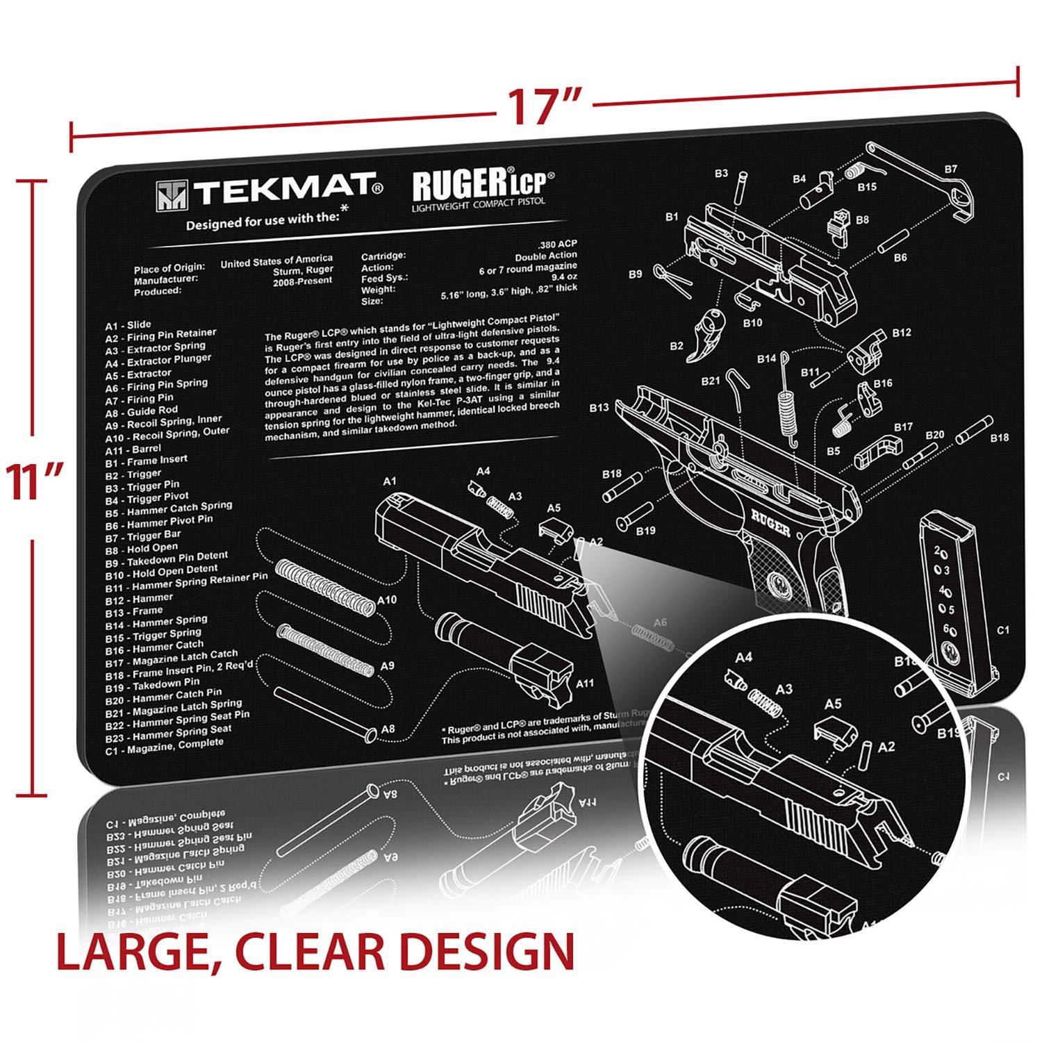 TekMat Ruger LCP Gun Cleaning Mat 17" | U.S. Patriot