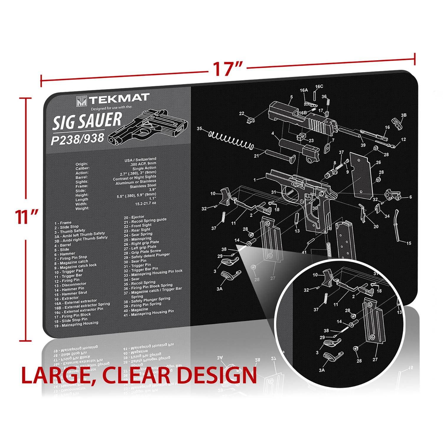 TekMat Sig Sauer P238 Gun Cleaning Mat | U.S. Patriot