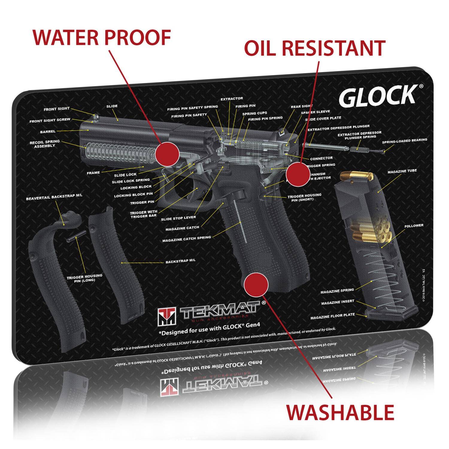 TekMat Glock Cut Away Gun Cleaning Mat 17" | U.S. Patriot
