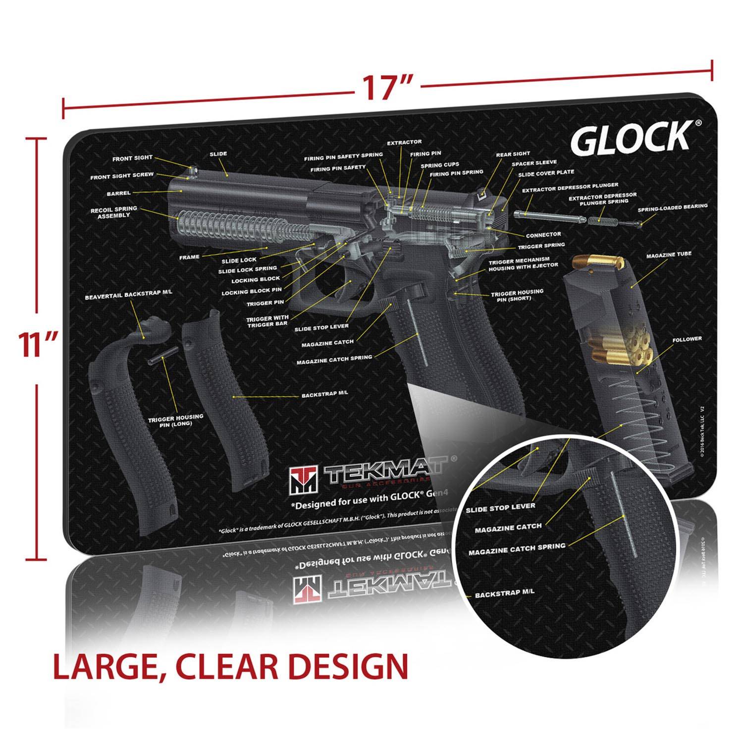 TekMat Glock Cut Away Gun Cleaning Mat 17" | U.S. Patriot