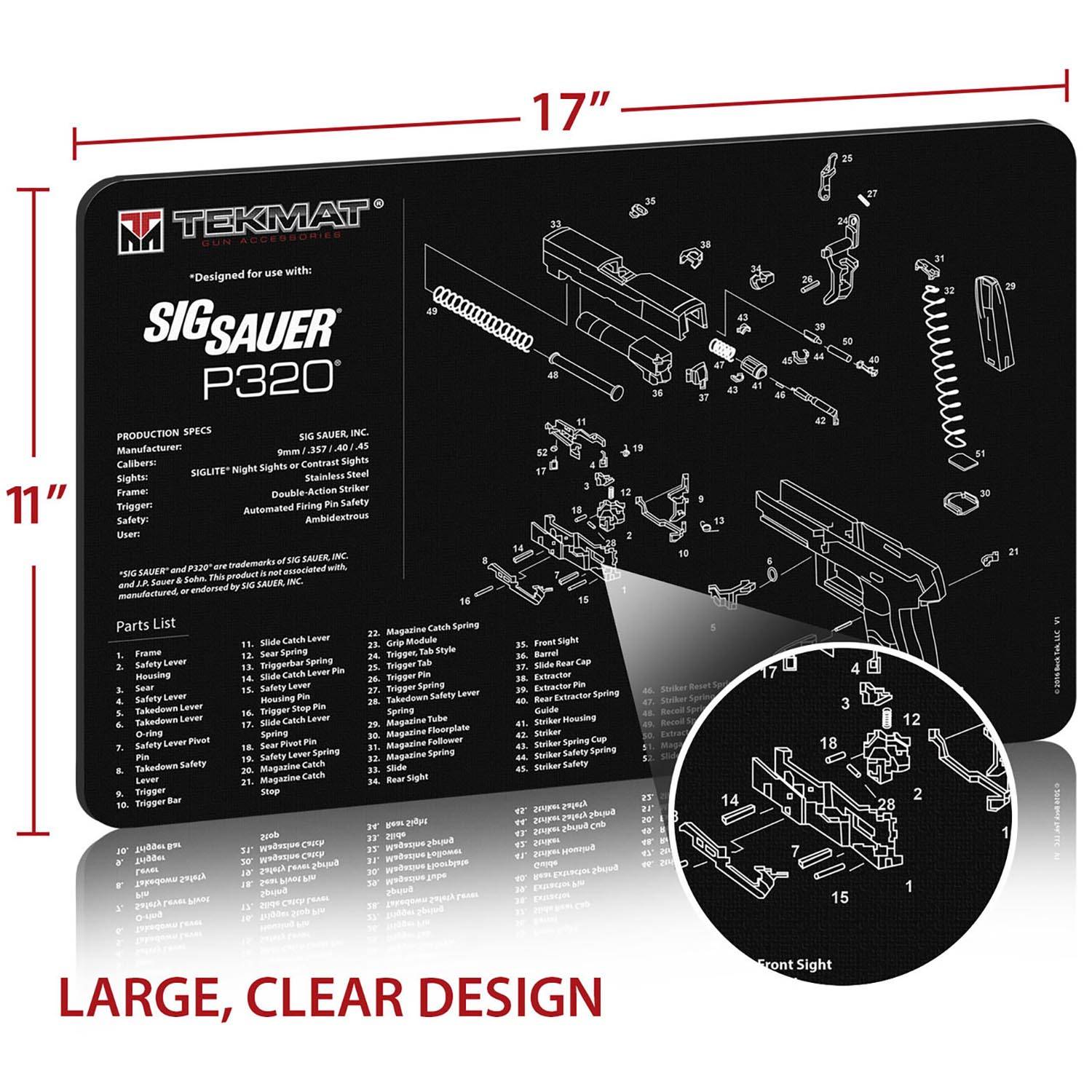 TekMat Sig Sauer P320 Glen Cleaning Mat 17" | U.S. Patriot