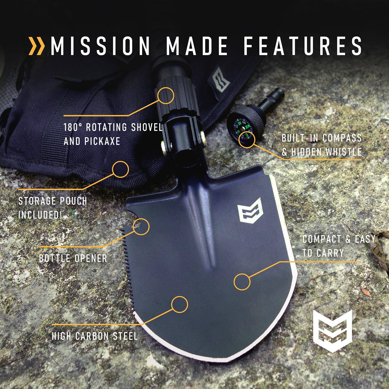 Mission Made Tactical Shovel | U.S. Patriot