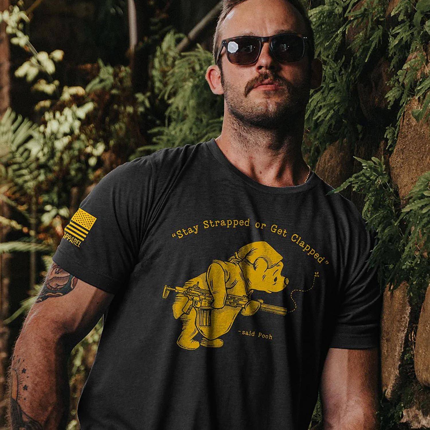 Nine Line Stay Strapped Pooh Bear T-Shirt | U.S. Patriot
