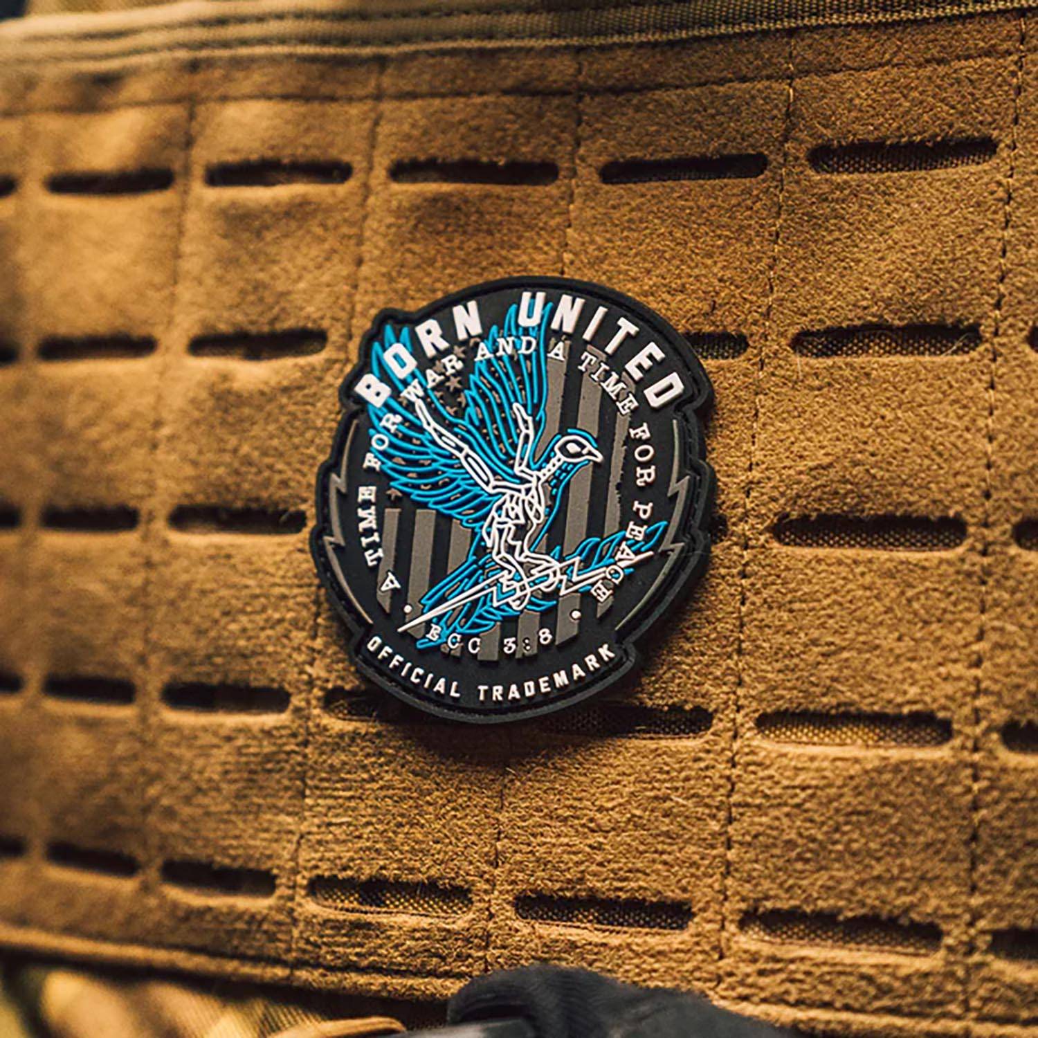 Born United War and Peace PVC Patch | U.S. Patriot