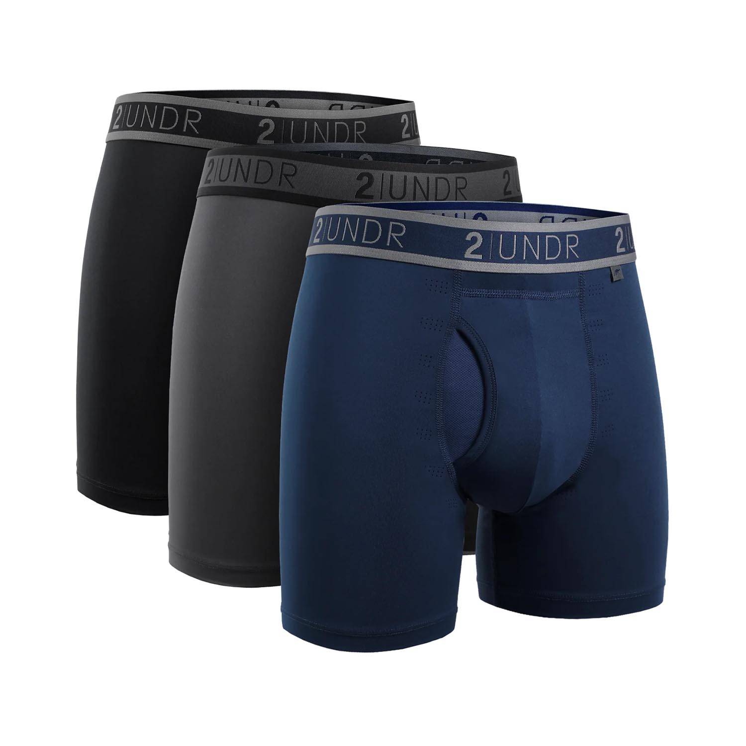 2UNDR Men's Sport Shift Boxer Briefs, 3 pack | US Patriot