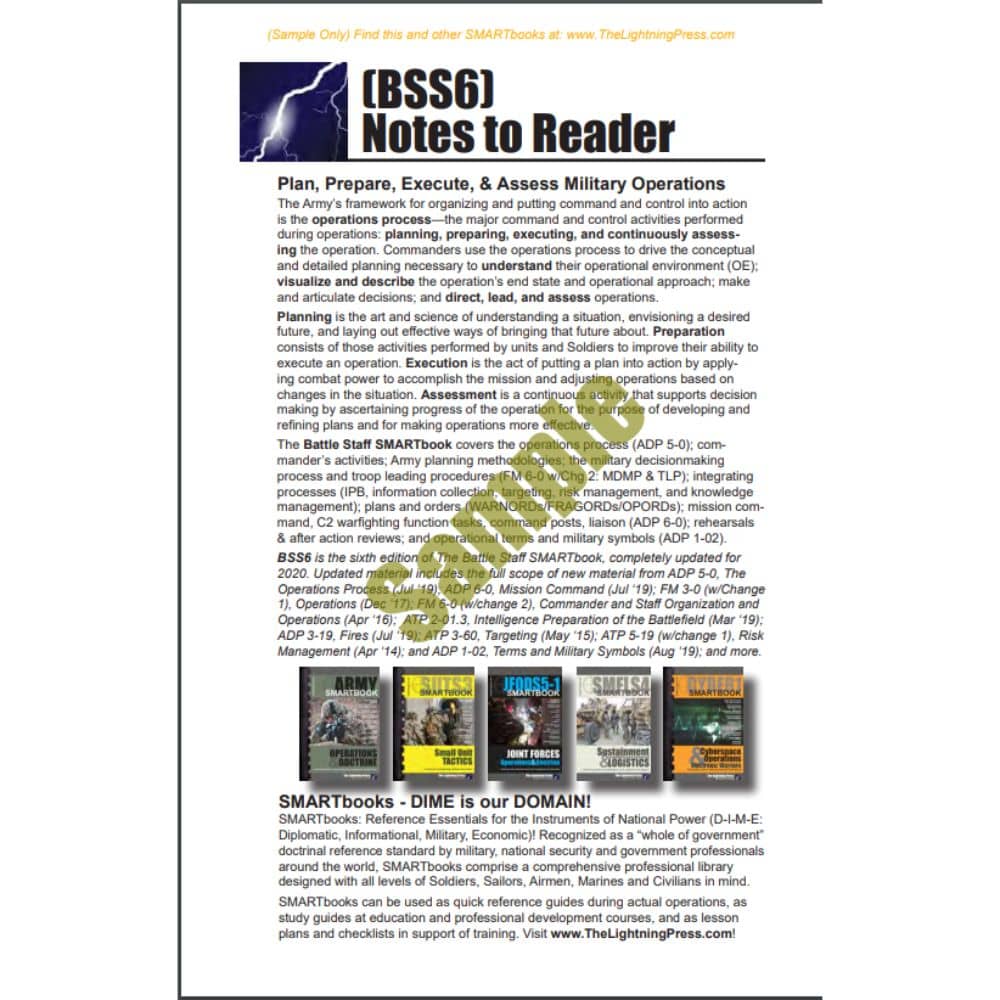 The Battle Staff SMARTbook, 6th Ed.