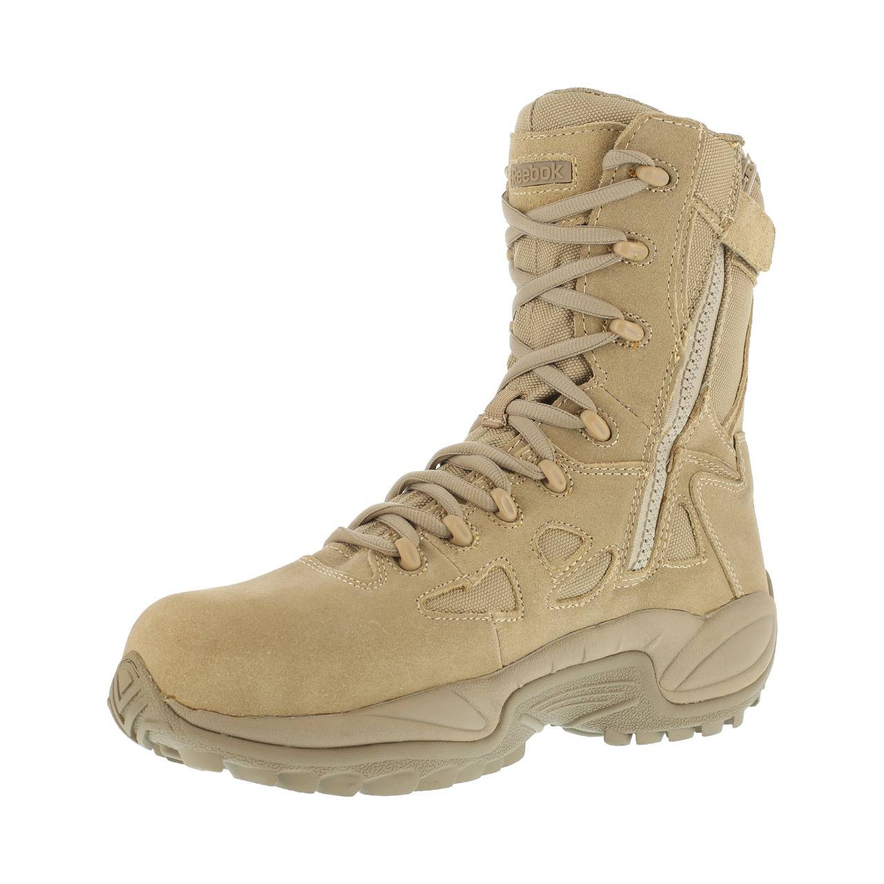 Reebok Stealth Composite Toe Side Zipper Boots Desert