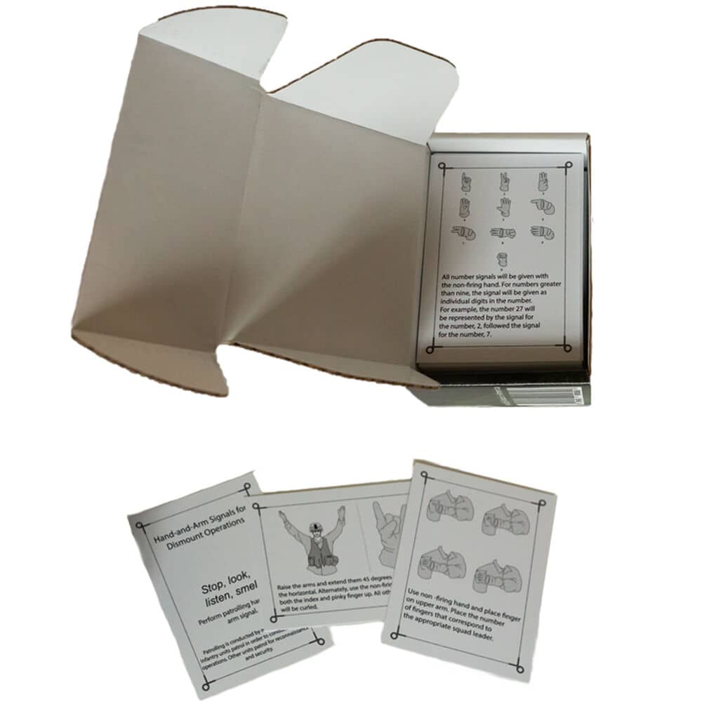 Army Flashcards Military Hand and Arm Signals Flashcard