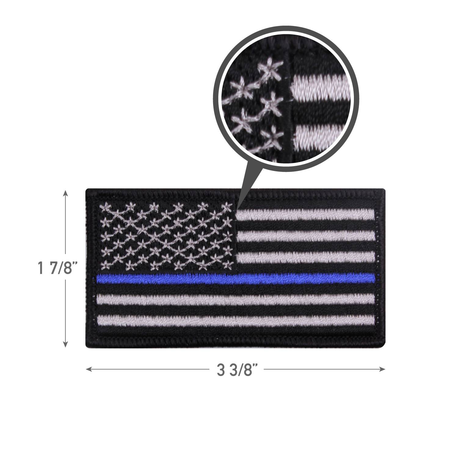 Rothco Thin Blue Line Flag Iron On Patch